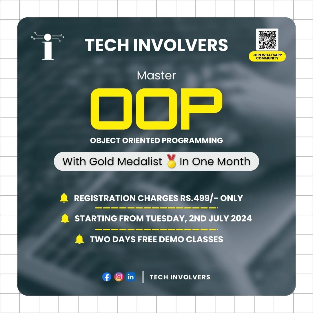 Tech Involvers on LinkedIn: #tech_involvers #oop #programming #learnwithus Tech Involvers on LinkedIn: #tech_involvers #oop #programming #learnwithus