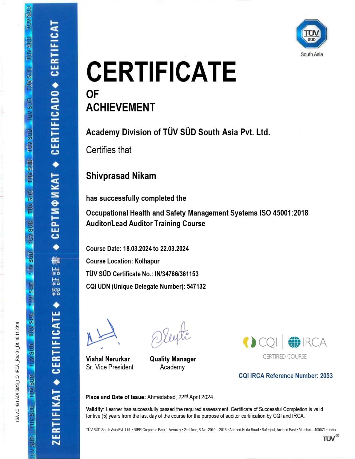 Shivprasad Nikam on LinkedIn: Excited to share that I've passed the ... Shivprasad Nikam on LinkedIn: Excited to share that I've passed the ...