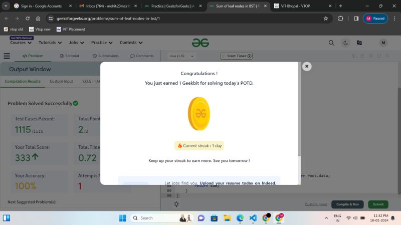 Mohit Srivastava on LinkedIn: #geeksforgeeks #100daysofcodechallenge # ... Mohit Srivastava on LinkedIn: #geeksforgeeks #100daysofcodechallenge # ...