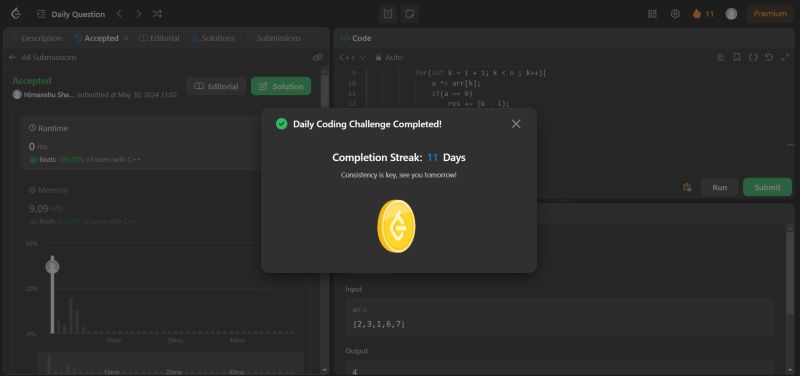 Himanshu S. on LinkedIn: Day 133 - Solved one problem from LeetCode 1 ... Himanshu S. on LinkedIn: Day 133 - Solved one problem from LeetCode 1 ...