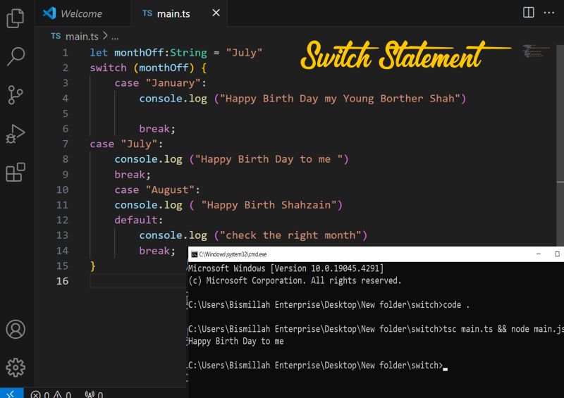 Shoaib Khan on LinkedIn: Switch Statement Coding in Typescript Result ... Shoaib Khan on LinkedIn: Switch Statement Coding in Typescript Result ...