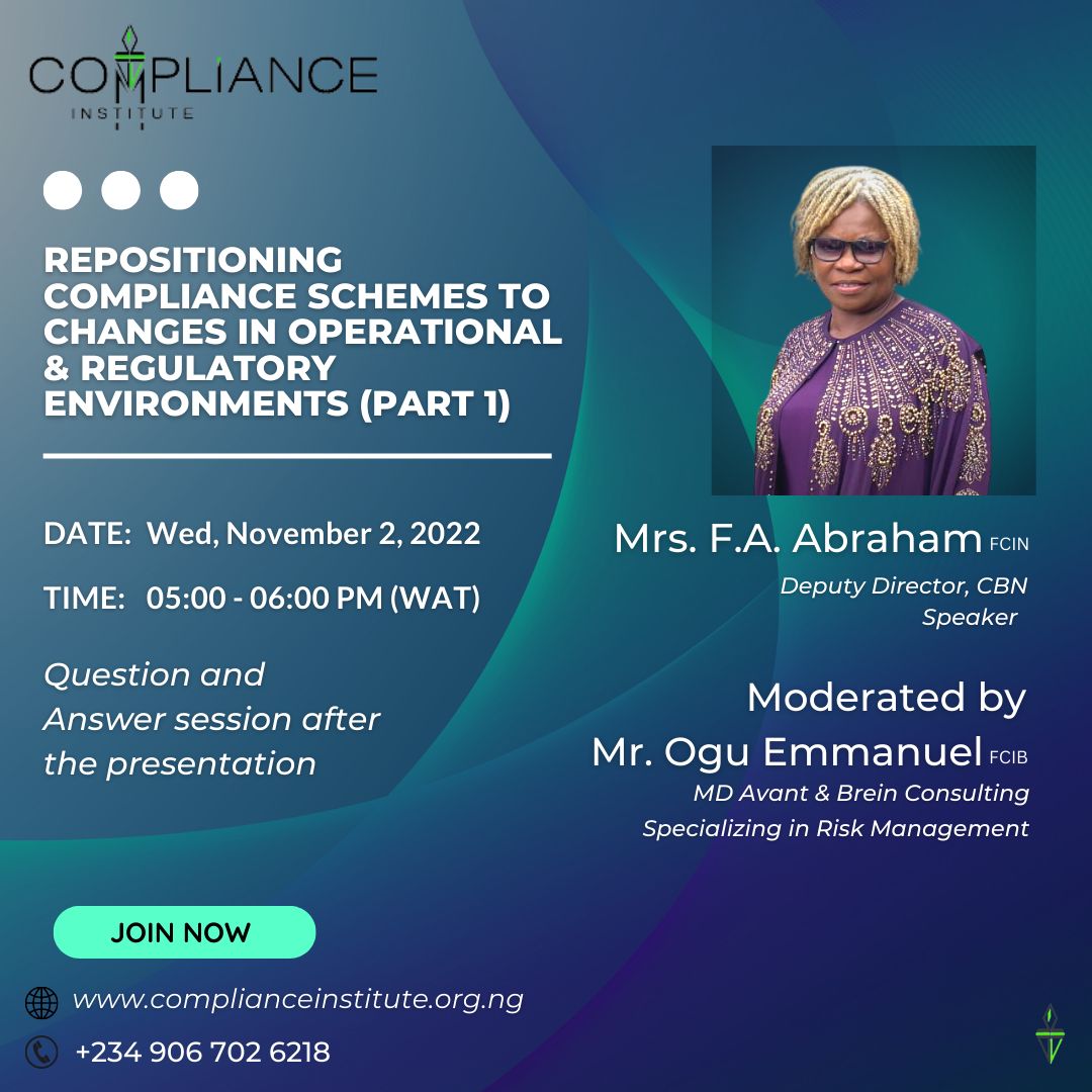 Compliance Institute, Nigeria on LinkedIn: Don't miss the Compliance ... Compliance Institute, Nigeria on LinkedIn: Don't miss the Compliance ...