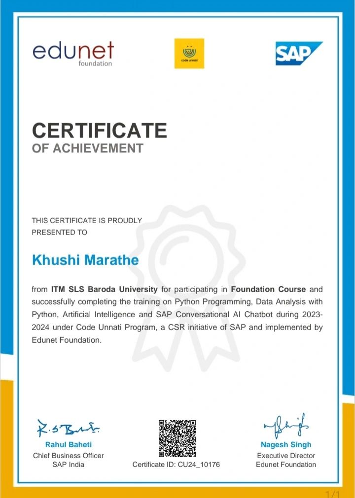 Khushi Marathe on LinkedIn: #learningjourney #pythonprogramming #ai # ... Khushi Marathe on LinkedIn: #learningjourney #pythonprogramming #ai # ...