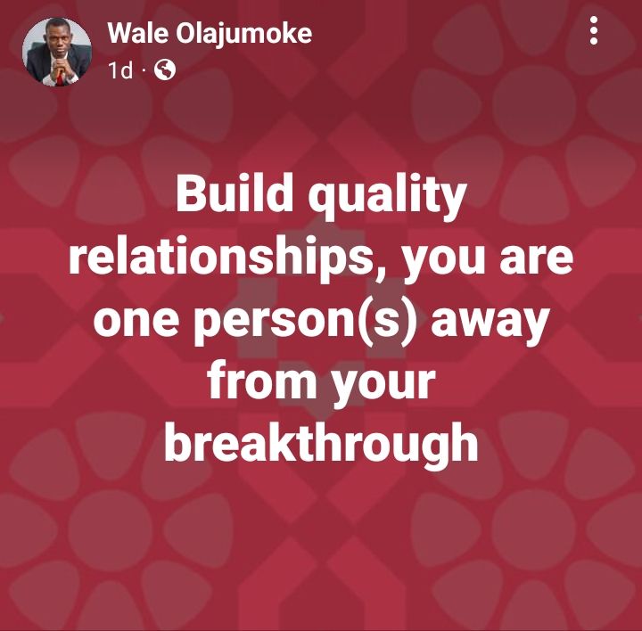 Wale Olajumoke posted on LinkedIn Wale Olajumoke posted on LinkedIn