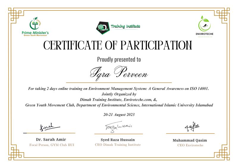 Iqra Naseer on LinkedIn: #environmentalsustainability #iso14001 # ... Iqra Naseer on LinkedIn: #environmentalsustainability #iso14001 # ...