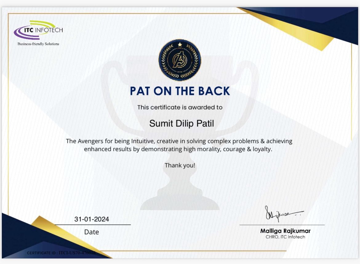 Sumit Patil on LinkedIn: #patonback Sumit Patil on LinkedIn: #patonback