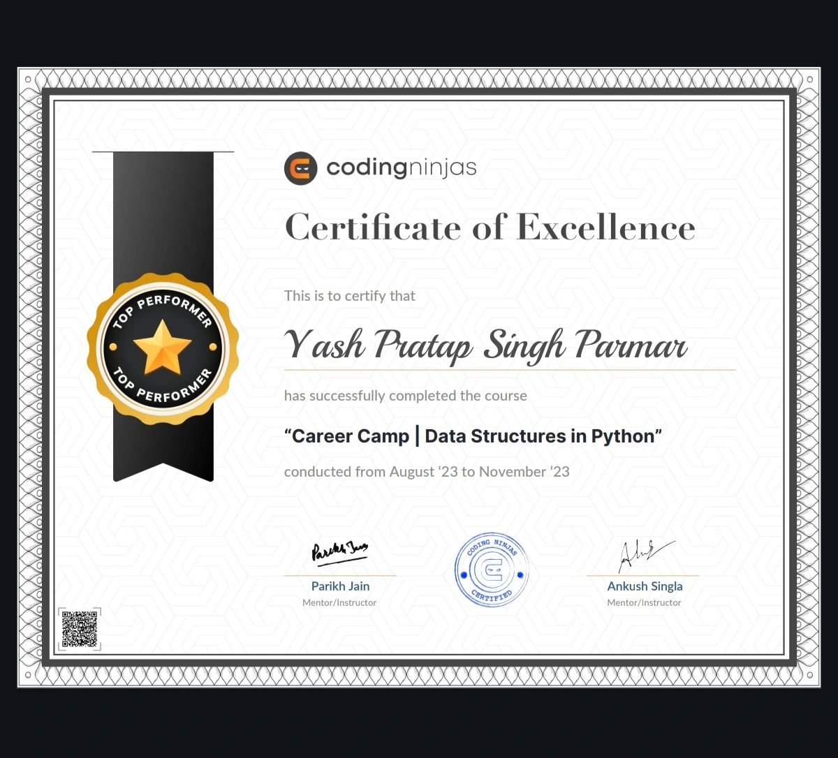 Yash Pratap Singh Parmar on LinkedIn: #codingninjas #coding # ... Yash Pratap Singh Parmar on LinkedIn: #codingninjas #coding # ...