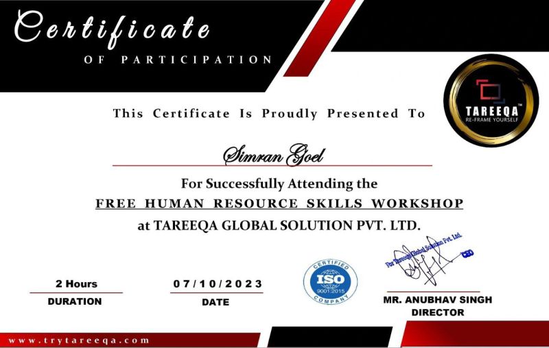 Simran Goyal on LinkedIn: TAREEQA WORKSHOP Simran Goyal on LinkedIn: TAREEQA WORKSHOP