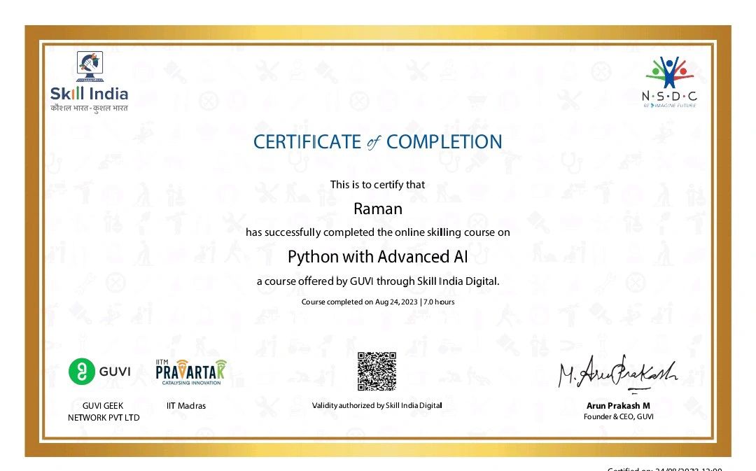 Raman Sirohi on LinkedIn: python with advanced ai Raman Sirohi on LinkedIn: python with advanced ai