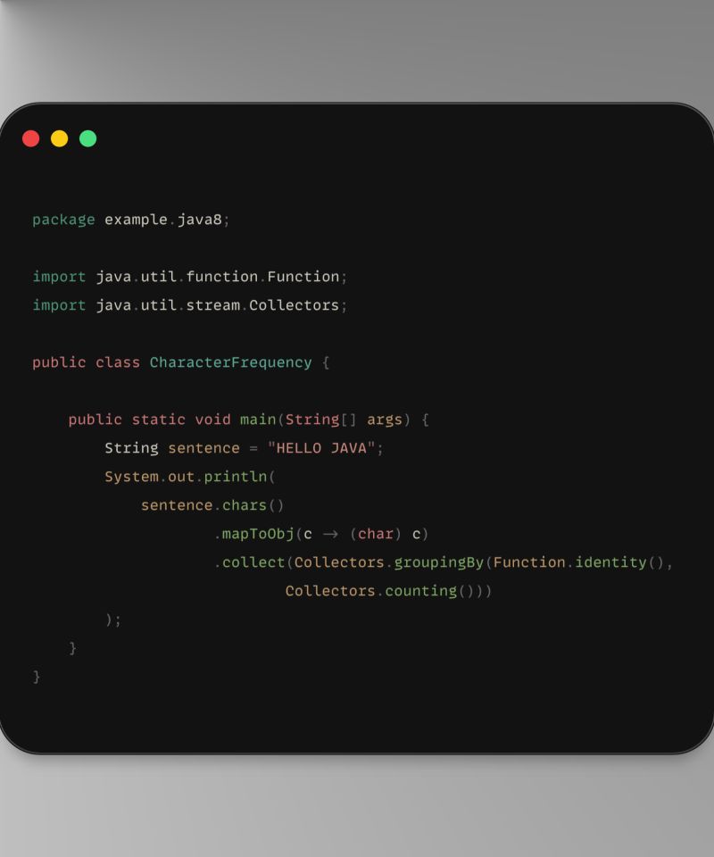 Effortless Character Frequency Analysis: Harness Java 8 for Streamlined ... Effortless Character Frequency Analysis: Harness Java 8 for Streamlined ...