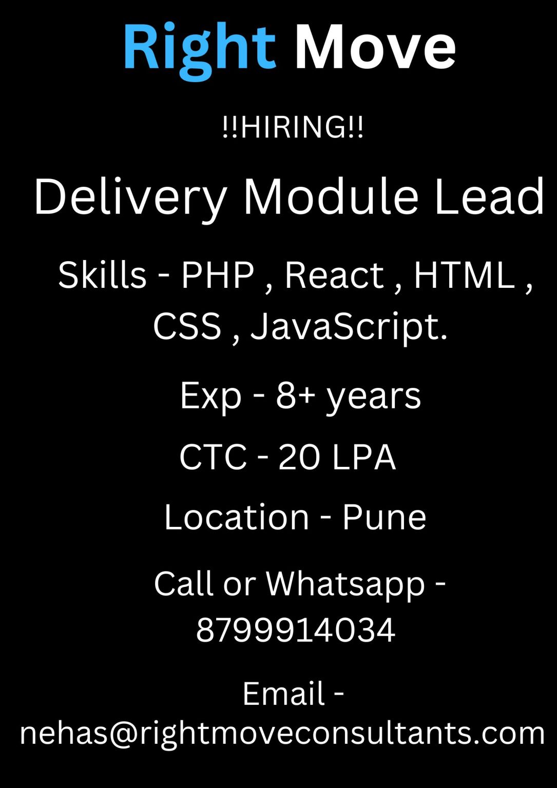 Neha S on LinkedIn: #php #react #css #html #javascript #hiring Neha S on LinkedIn: #php #react #css #html #javascript #hiring