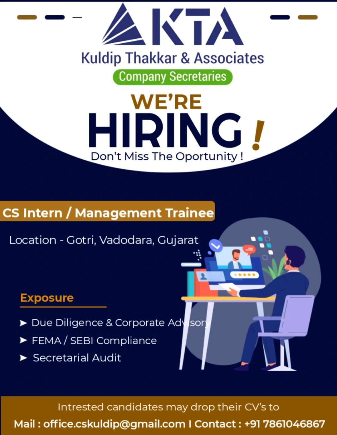 Kuldip Thakkar on LinkedIn: #jobapplication #csinternship #kta # ... Kuldip Thakkar on LinkedIn: #jobapplication #csinternship #kta # ...