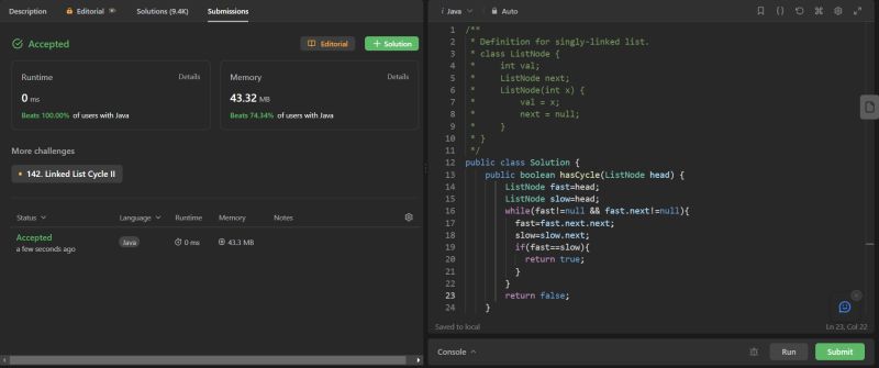 Roshan jha on LinkedIn: linked list cycle detection using fast and slow ... Roshan jha on LinkedIn: linked list cycle detection using fast and slow ...