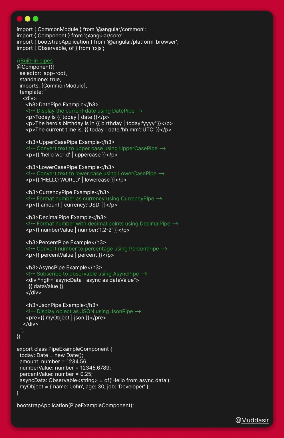 Muhammad Muddasir on LinkedIn: π Mastering Angular Pipes: Built-in and ... Muhammad Muddasir on LinkedIn: π Mastering Angular Pipes: Built-in and ...