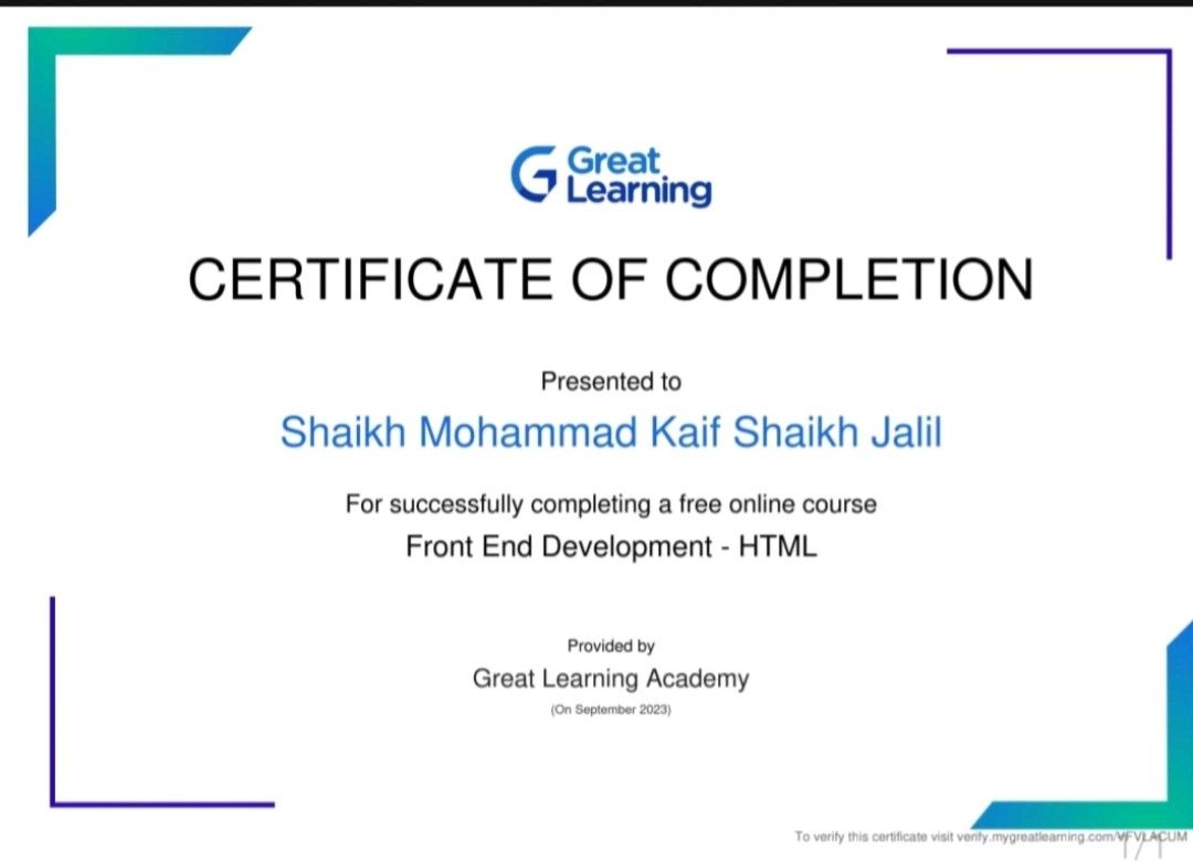 Mohammad Kaif on LinkedIn: #html #webdevelopment #greatlearning Mohammad Kaif on LinkedIn: #html #webdevelopment #greatlearning