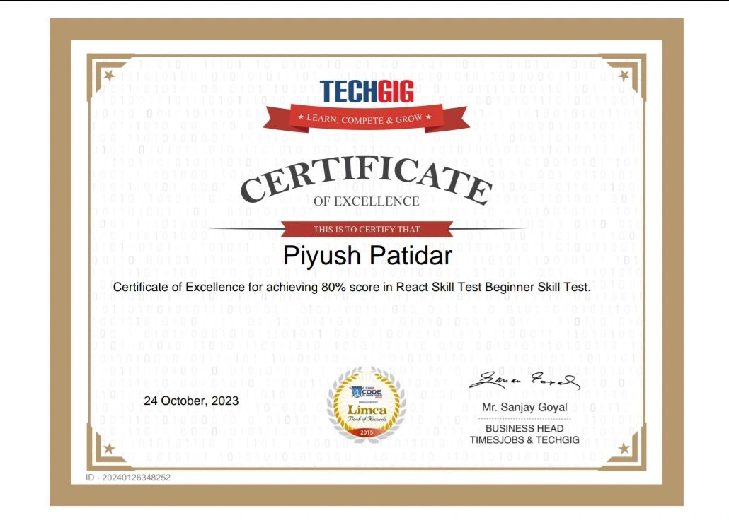 Piyush Patidar on LinkedIn: #reactjs Piyush Patidar on LinkedIn: #reactjs