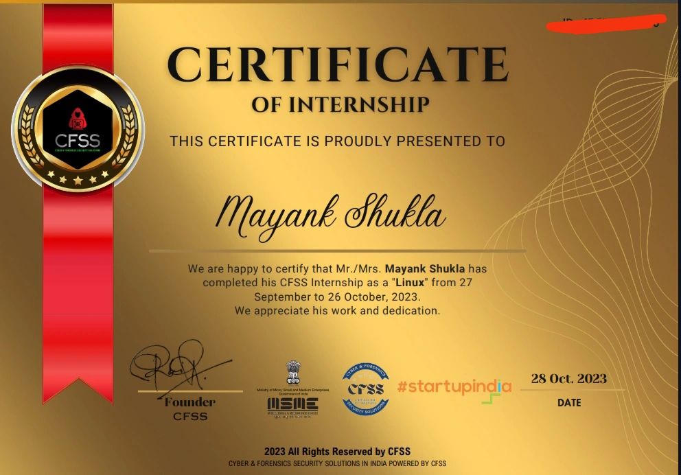Mayank Shukla on LinkedIn: #cybersecurity #hacking #internship # ... Mayank Shukla on LinkedIn: #cybersecurity #hacking #internship # ...