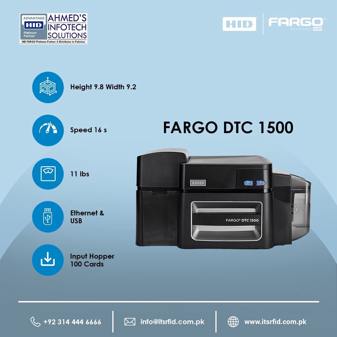 Khurram Ahmed on LinkedIn: HID - FARGO:- DTC1500 ID Card Printer Khurram Ahmed on LinkedIn: HID - FARGO:- DTC1500 ID Card Printer