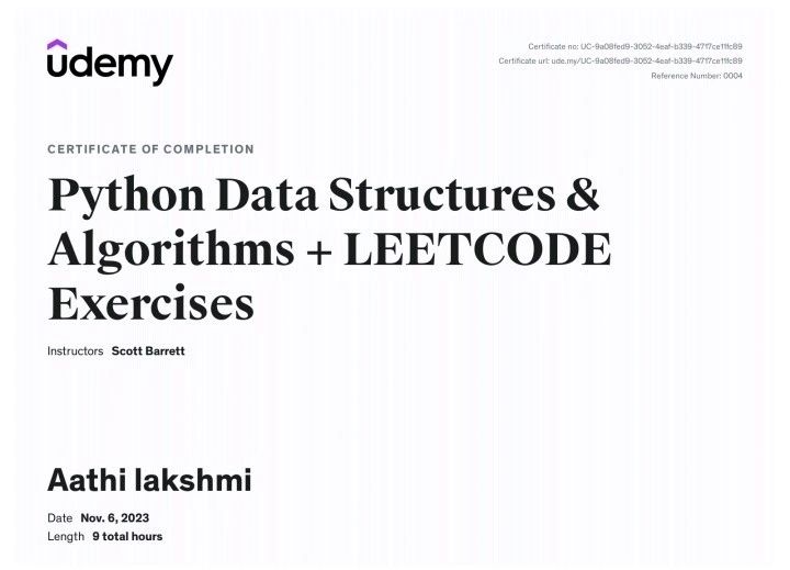 Aathi lakshmi on LinkedIn: #python #datastructures #algorithms # ... Aathi lakshmi on LinkedIn: #python #datastructures #algorithms # ...