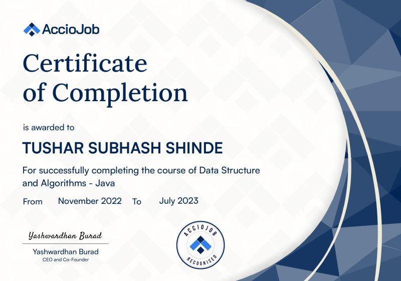 Tushar Shinde on LinkedIn: #java #datastructures #java #spring # ... Tushar Shinde on LinkedIn: #java #datastructures #java #spring # ...