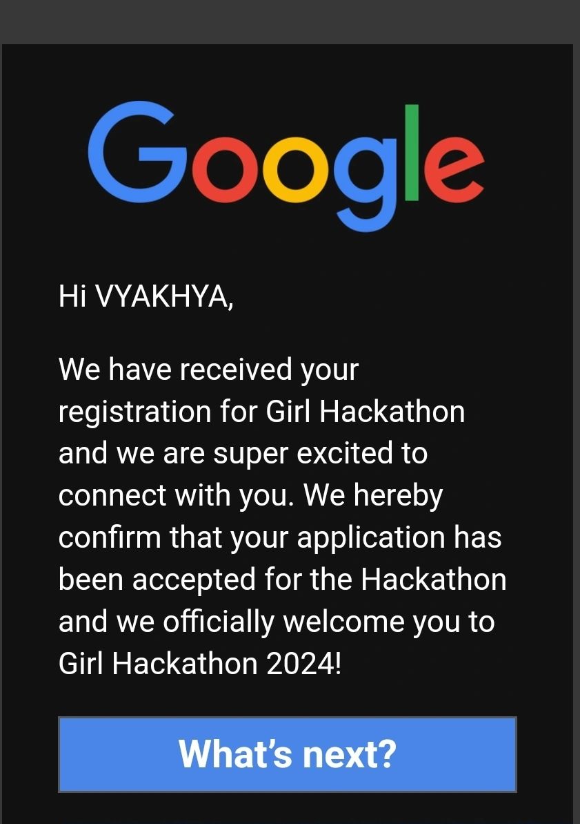 Vyakhya Rastogi on LinkedIn: #google #vitbhopal #girlhackathonmnn Vyakhya Rastogi on LinkedIn: #google #vitbhopal #girlhackathonmnn