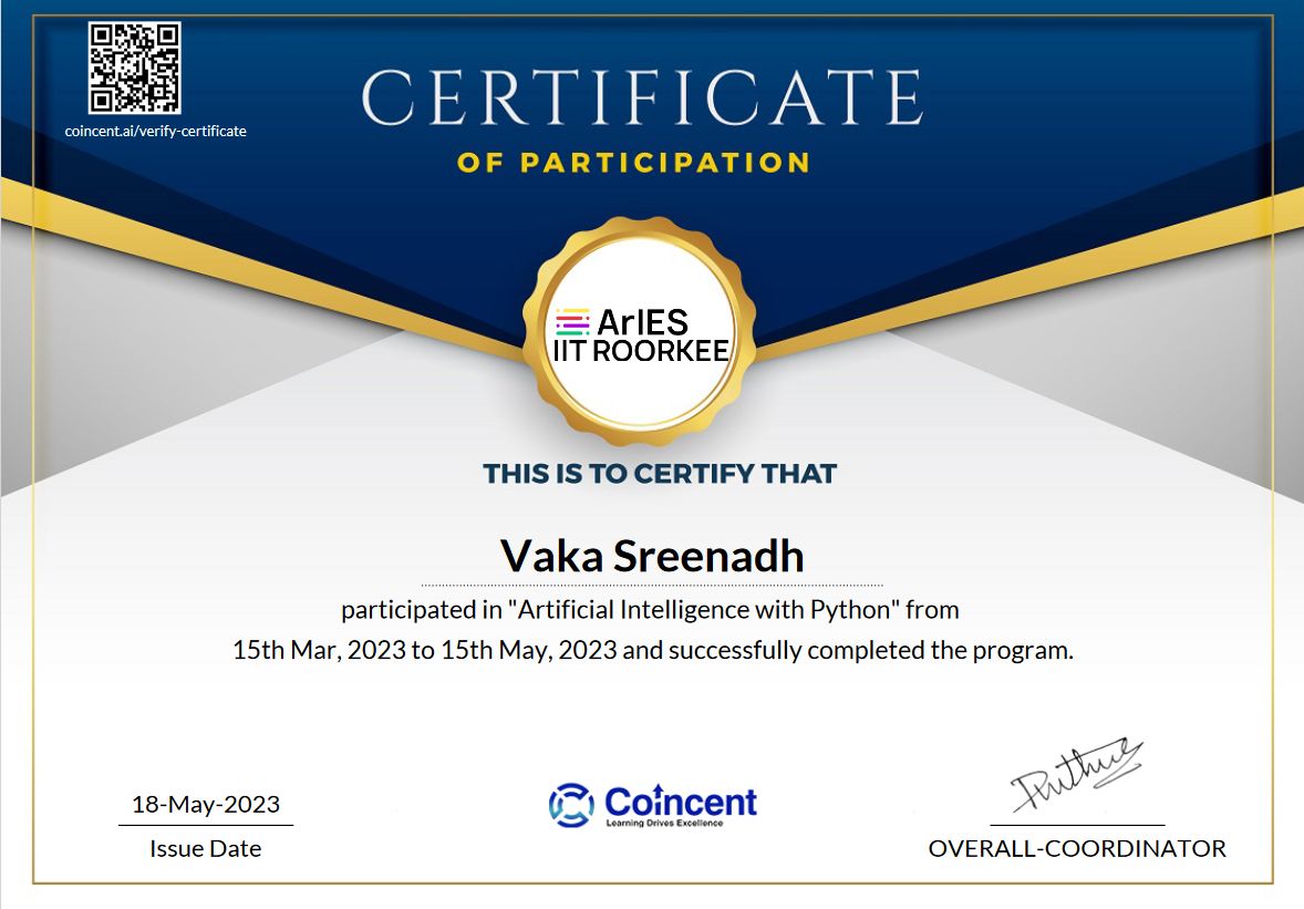 Vaka Sreenadh on LinkedIn: I am very happy to share that , i have ... Vaka Sreenadh on LinkedIn: I am very happy to share that , i have ...