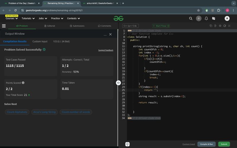 Ankur Tiwari on LinkedIn: #codingjourney #leetcode #geeksforgeeks ... Ankur Tiwari on LinkedIn: #codingjourney #leetcode #geeksforgeeks ...