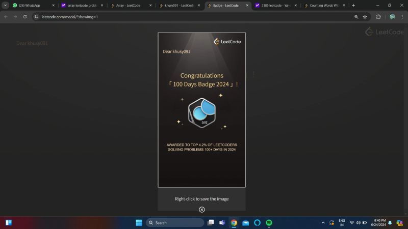 Khushi Kashyap on LinkedIn: #87day #100dayscodingchallange #leetcode # ... Khushi Kashyap on LinkedIn: #87day #100dayscodingchallange #leetcode # ...
