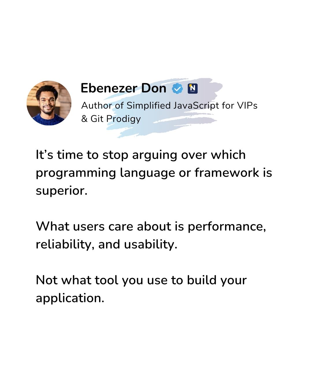 Ebenezer Don on LinkedIn: #programming #softwareengineering #javascript ... Ebenezer Don on LinkedIn: #programming #softwareengineering #javascript ...