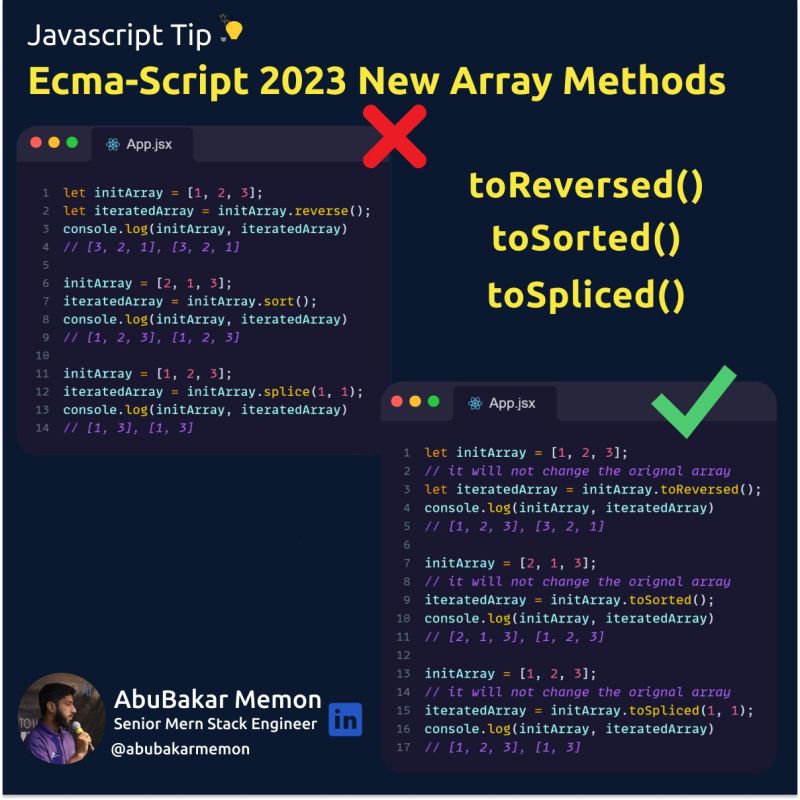 Saidi Ahmed on LinkedIn: #javascript #ecma_script #mern #js #es14 Saidi Ahmed on LinkedIn: #javascript #ecma_script #mern #js #es14
