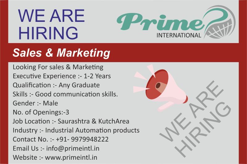 Prashant Barasiya on LinkedIn: we are hiring Sales & Marketing person Prashant Barasiya on LinkedIn: we are hiring Sales & Marketing person
