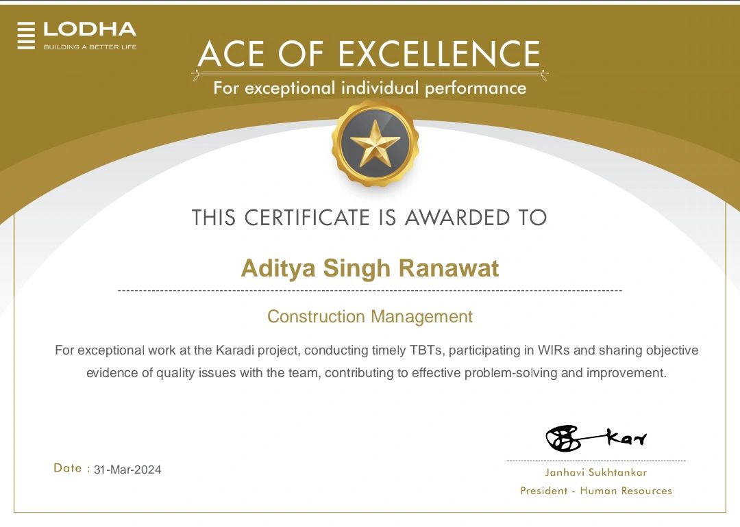 Aditya Singh Ranawat on LinkedIn: Great thanks for this reward Lodha Aditya Singh Ranawat on LinkedIn: Great thanks for this reward Lodha
