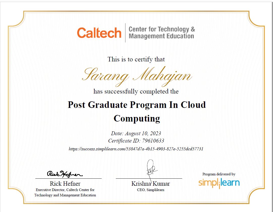 Sarang Mahajan on LinkedIn: #learning #pgpcc #pg #cloudcomputing # ... Sarang Mahajan on LinkedIn: #learning #pgpcc #pg #cloudcomputing # ...