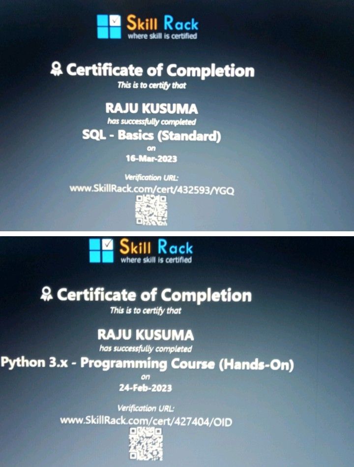 Raju Kusuma on LinkedIn: #python #sql #skill Raju Kusuma on LinkedIn: #python #sql #skill
