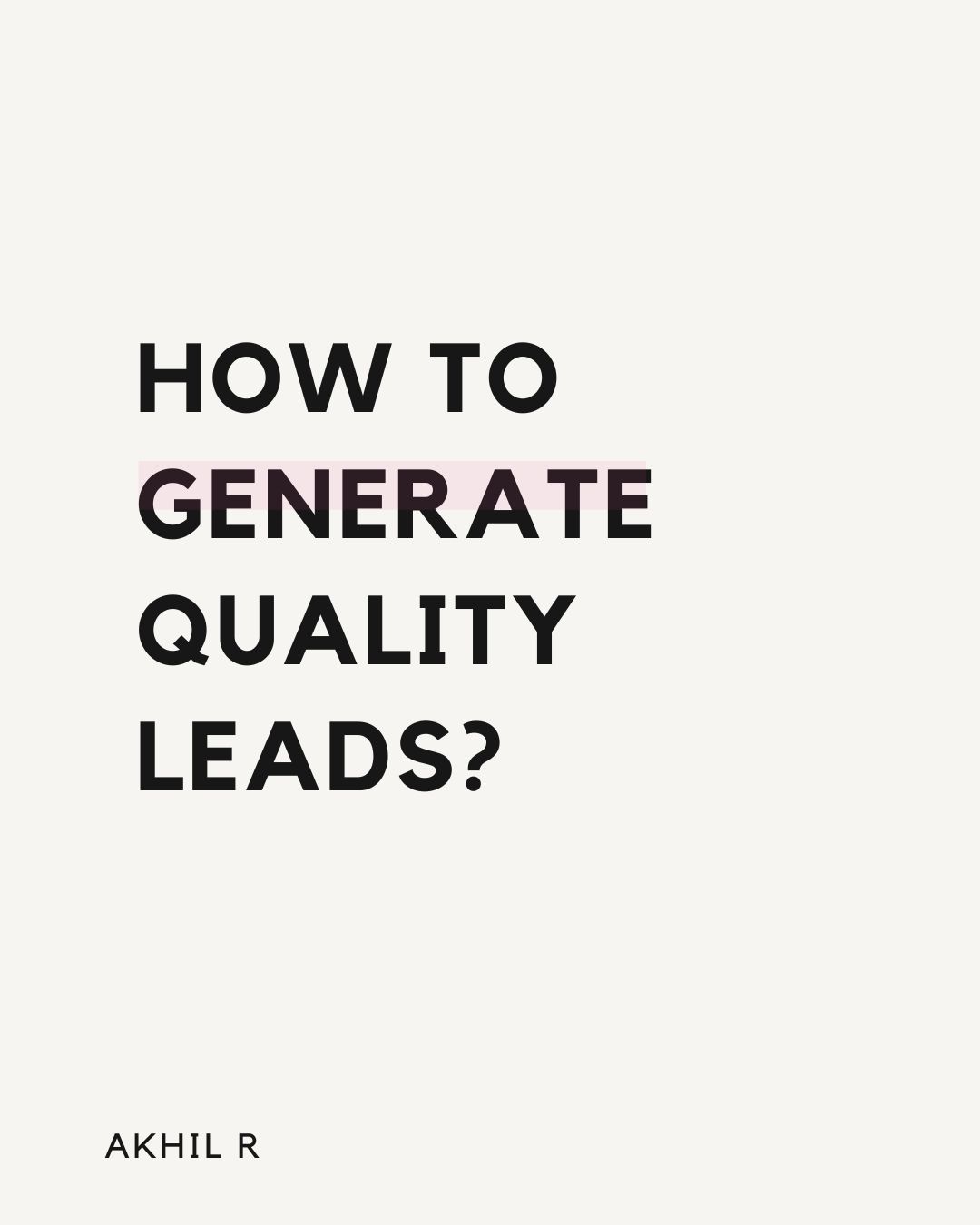 Akhil R on LinkedIn: This is an age old question. And there are only ... Akhil R on LinkedIn: This is an age old question. And there are only ...