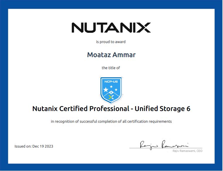 Moataz Ammar on LinkedIn: #nutanix Moataz Ammar on LinkedIn: #nutanix