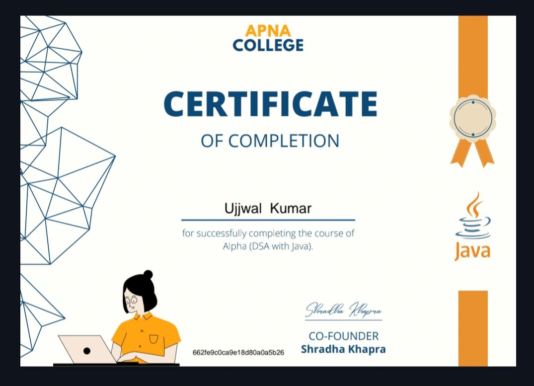 Ujjwal Kumar on LinkedIn: DSA with Java 🥳🏆 very happy and day by day ... Ujjwal Kumar on LinkedIn: DSA with Java 🥳🏆 very happy and day by day ...
