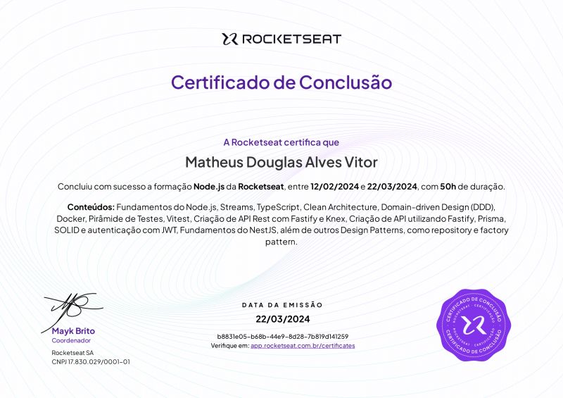 Matheus Douglas no LinkedIn: #nodejs #backend #api #fastify #nestjs # ... Matheus Douglas no LinkedIn: #nodejs #backend #api #fastify #nestjs # ...