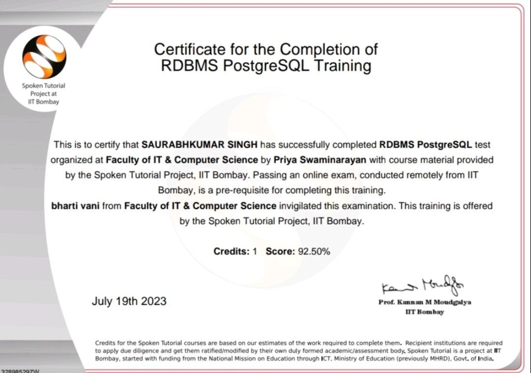 saurabh singh on LinkedIn: #iitbombay #rdbms #postgresql # ... saurabh singh on LinkedIn: #iitbombay #rdbms #postgresql # ...