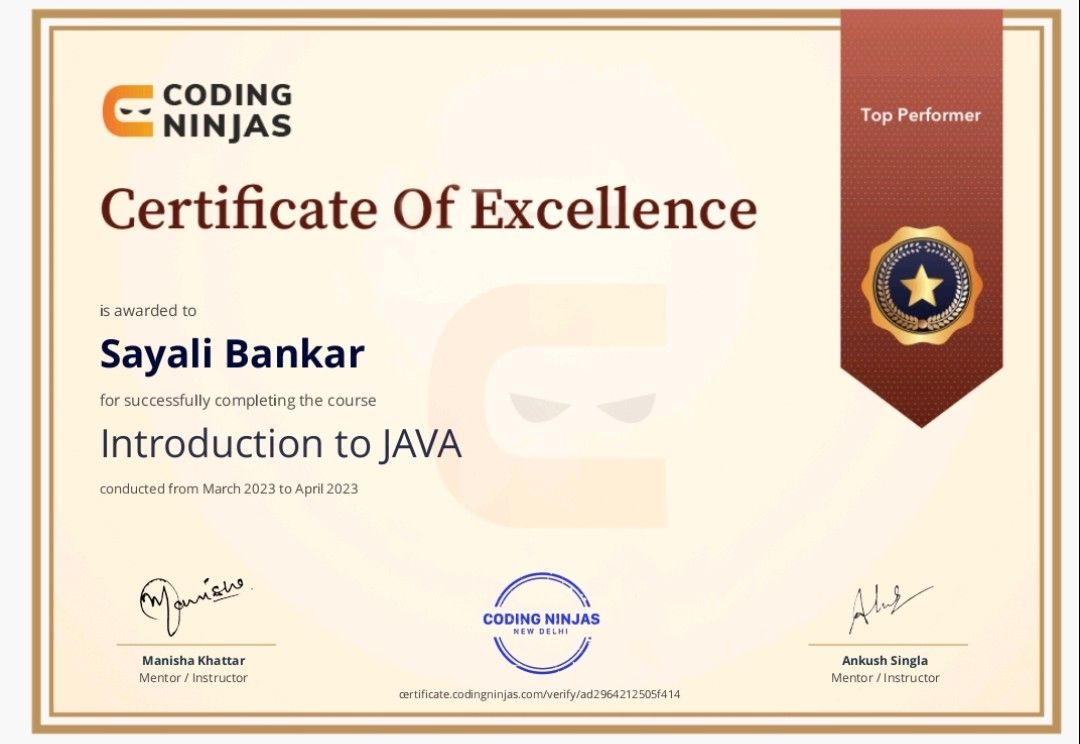 Sayali Bankar on LinkedIn: #java #datastructures #codingninjas Sayali Bankar on LinkedIn: #java #datastructures #codingninjas