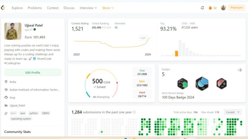 Ujjwal Patel on LinkedIn: #leetcode #coding #continuouslearning # ... Ujjwal Patel on LinkedIn: #leetcode #coding #continuouslearning # ...