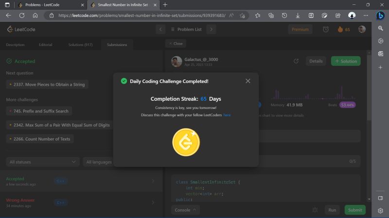 Priyank Kumawat on LinkedIn: #consistencyiskey #leetcode #dsa # ... Priyank Kumawat on LinkedIn: #consistencyiskey #leetcode #dsa # ...