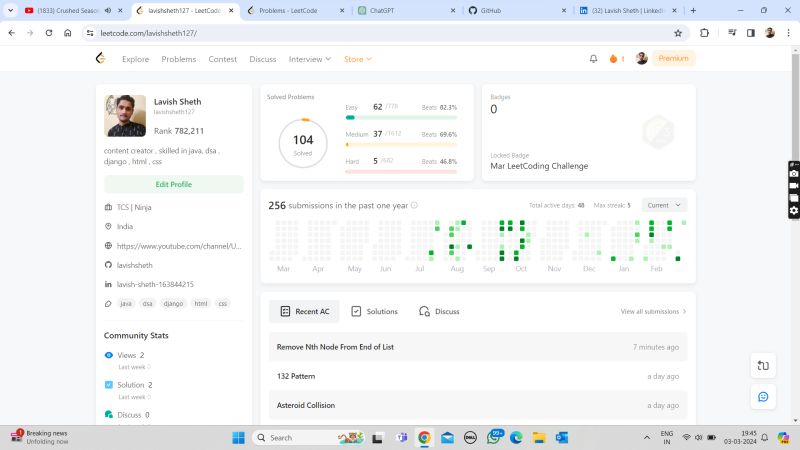 My 100th LeetCode question completed! | Lavish Sheth posted on the ... My 100th LeetCode question completed! | Lavish Sheth posted on the ...
