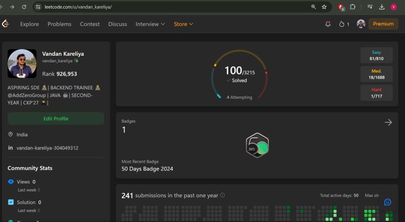 Vandan Kareliya on LinkedIn: #leetcode #codingjourney #leetcode ... Vandan Kareliya on LinkedIn: #leetcode #codingjourney #leetcode ...