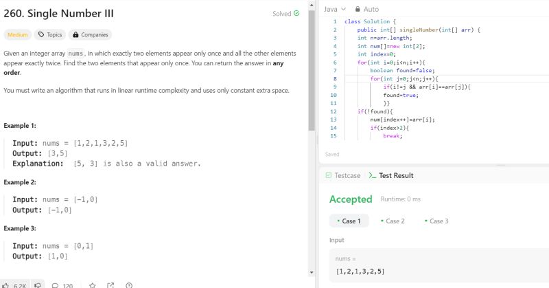 Adarsh Suman on LinkedIn: #leetcode260 #codingchallenge Adarsh Suman on LinkedIn: #leetcode260 #codingchallenge