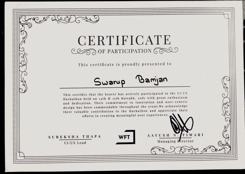 Swarup Bamjan on LinkedIn: #uiuxhackathon #nepaltech #designinnovation ... Swarup Bamjan on LinkedIn: #uiuxhackathon #nepaltech #designinnovation ...
