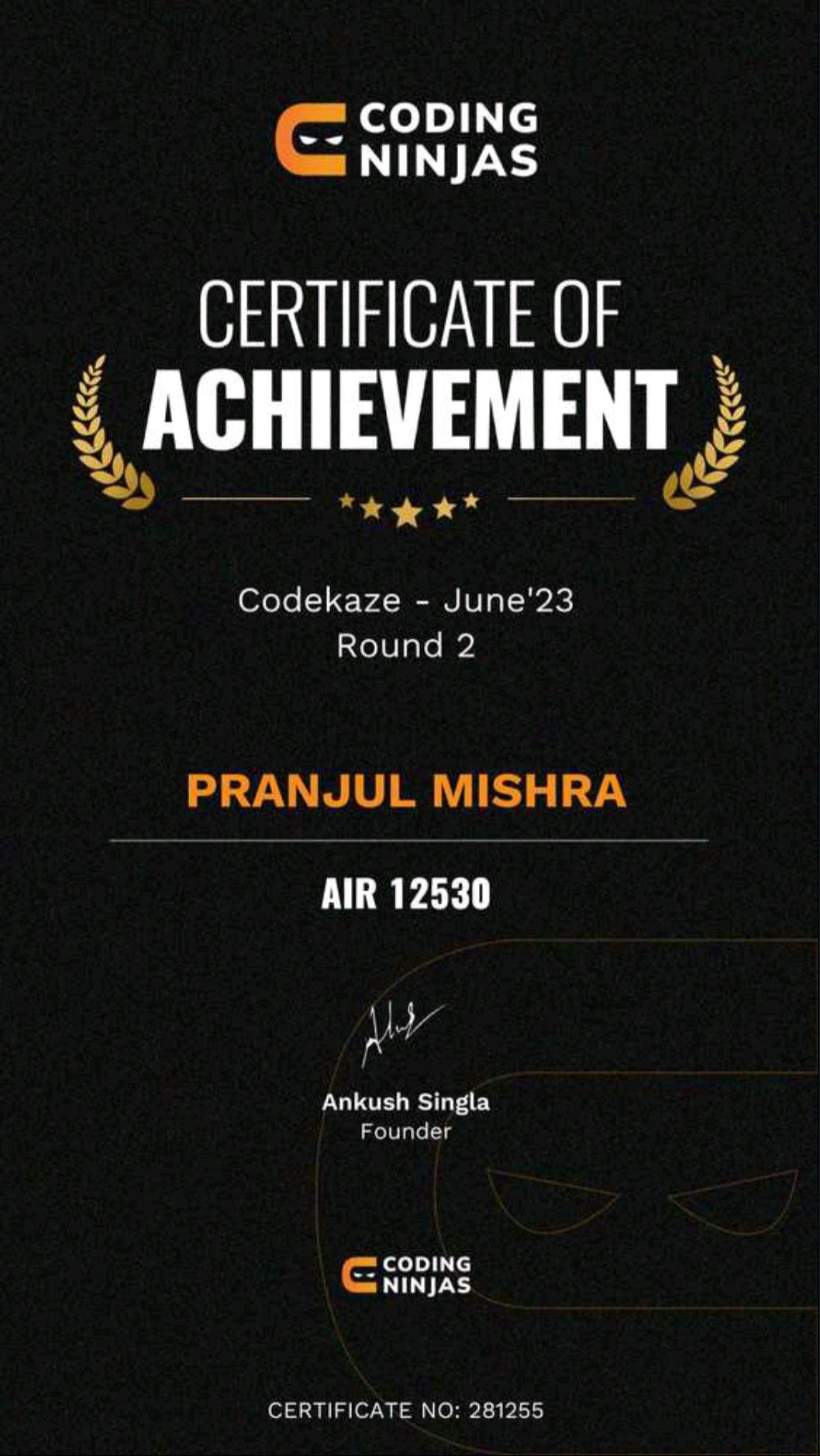 Pranjul Mishra on LinkedIn: #codingninjas #codekaze Pranjul Mishra on LinkedIn: #codingninjas #codekaze