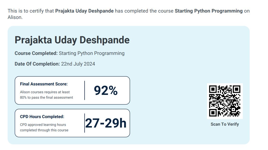Prajakta Deshpande on LinkedIn: Python Programming Prajakta Deshpande on LinkedIn: Python Programming