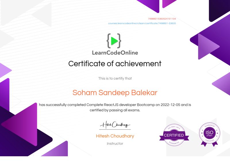 Soham Balekar on LinkedIn: #reactjs #javascript #learncodeonline #lco # ... Soham Balekar on LinkedIn: #reactjs #javascript #learncodeonline #lco # ...