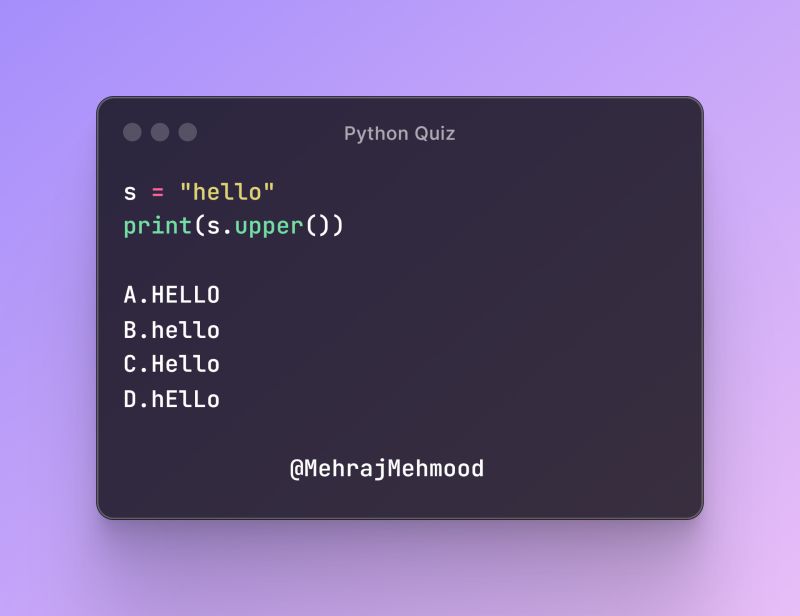 SoftAsia Tech on LinkedIn: #pythonquiz #stringmanipulation # ... SoftAsia Tech on LinkedIn: #pythonquiz #stringmanipulation # ...